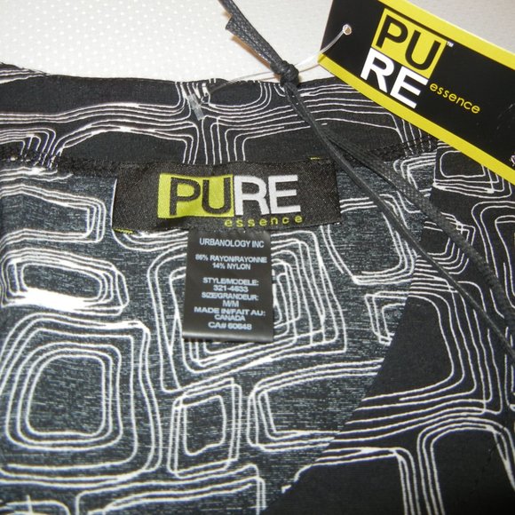 PURE Essence | Tops | Pure Essence Urbanology Black White Tunic Top M ...